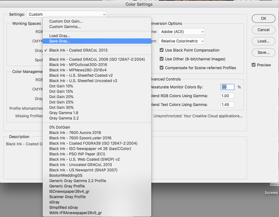 Dot Gain or Gray Gamma - Adobe Product Community - 8365606