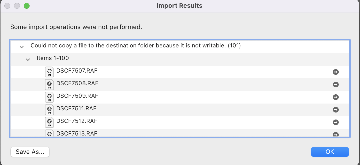 Unable to import RAF file from Fujifilm x100v (Upd... - Adobe Community ...