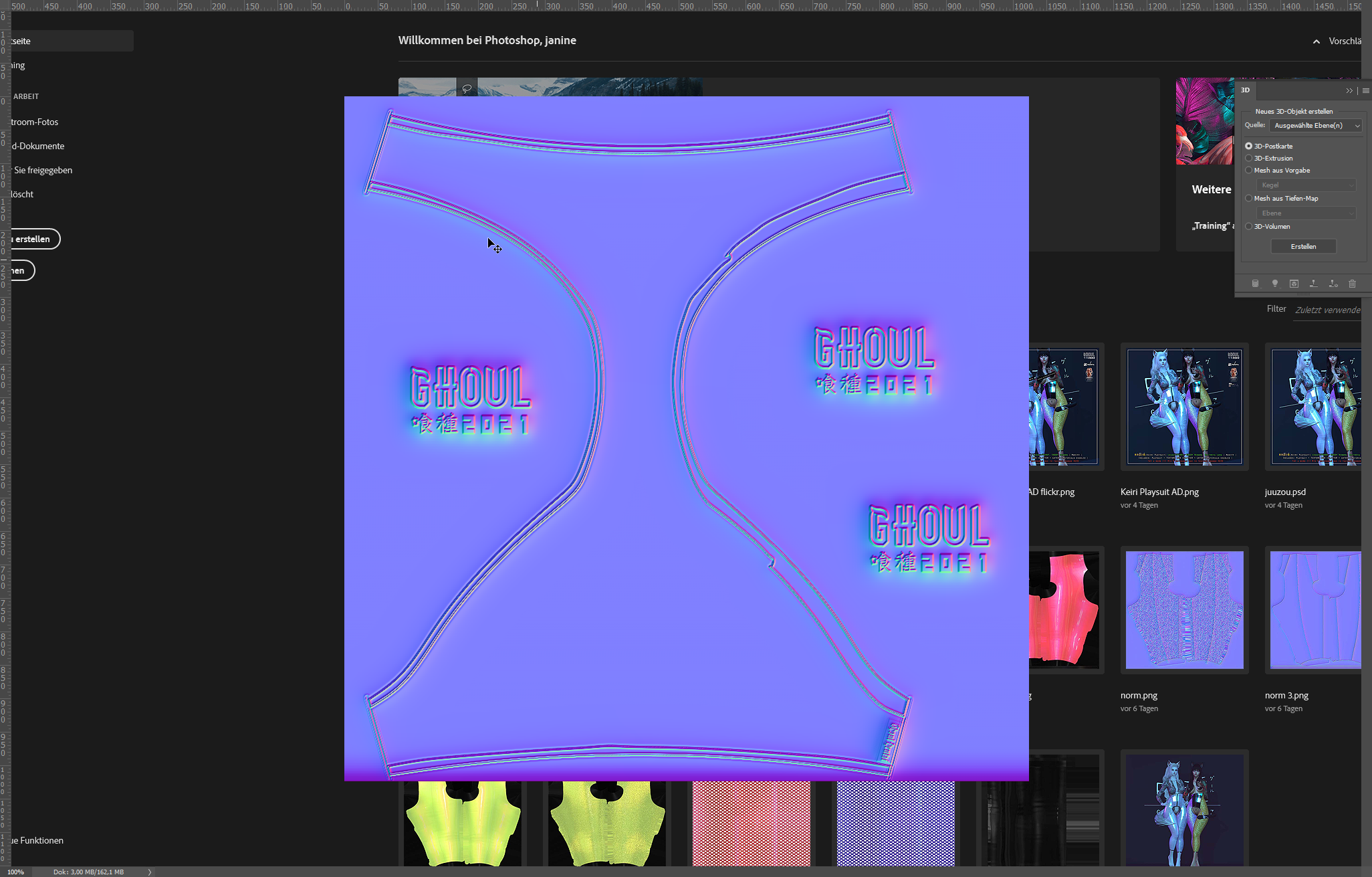 Solved: After using NORMAL MAP filter my start up. window ... - Adobe ...