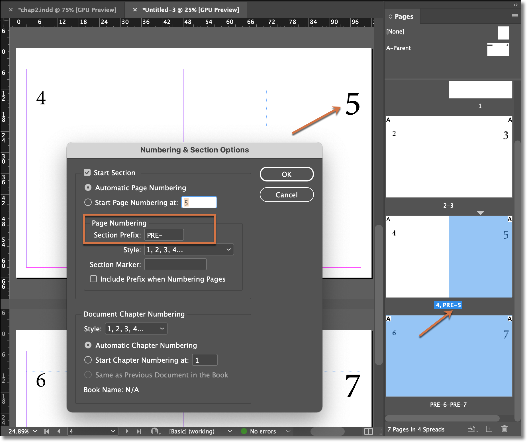 Solved: Bug with new sections, prefix and page numbers - Adobe Product ...