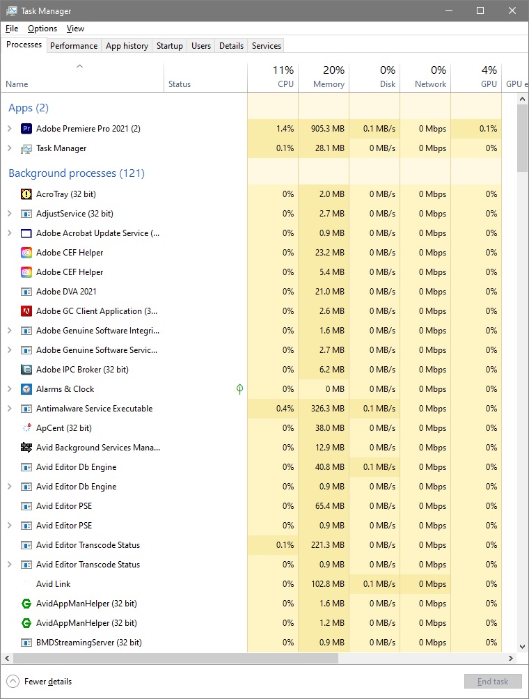 Solved: CPU running at 100% capacity immediately since 202... - Adobe Product Community - 12513399