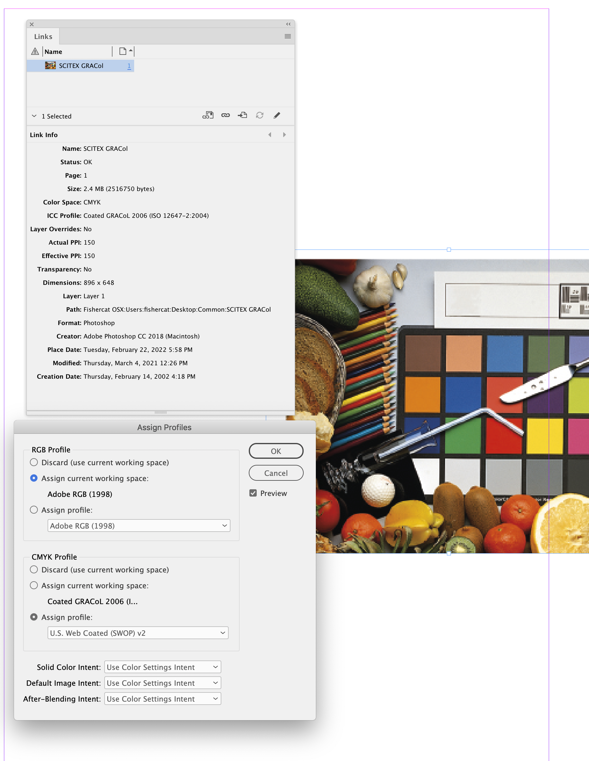 Solved: Unwanted color tint when placing photos - Adobe Product ...