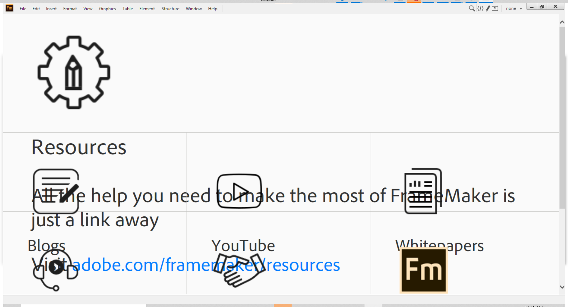 Solved: FrameMaker 2019 Resources Splash Page incorrect - Adobe ...