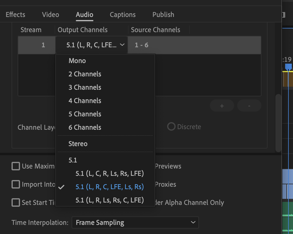 Exporting ProRes 422 with 8 channels of audio (5.1... - Adobe Product ...