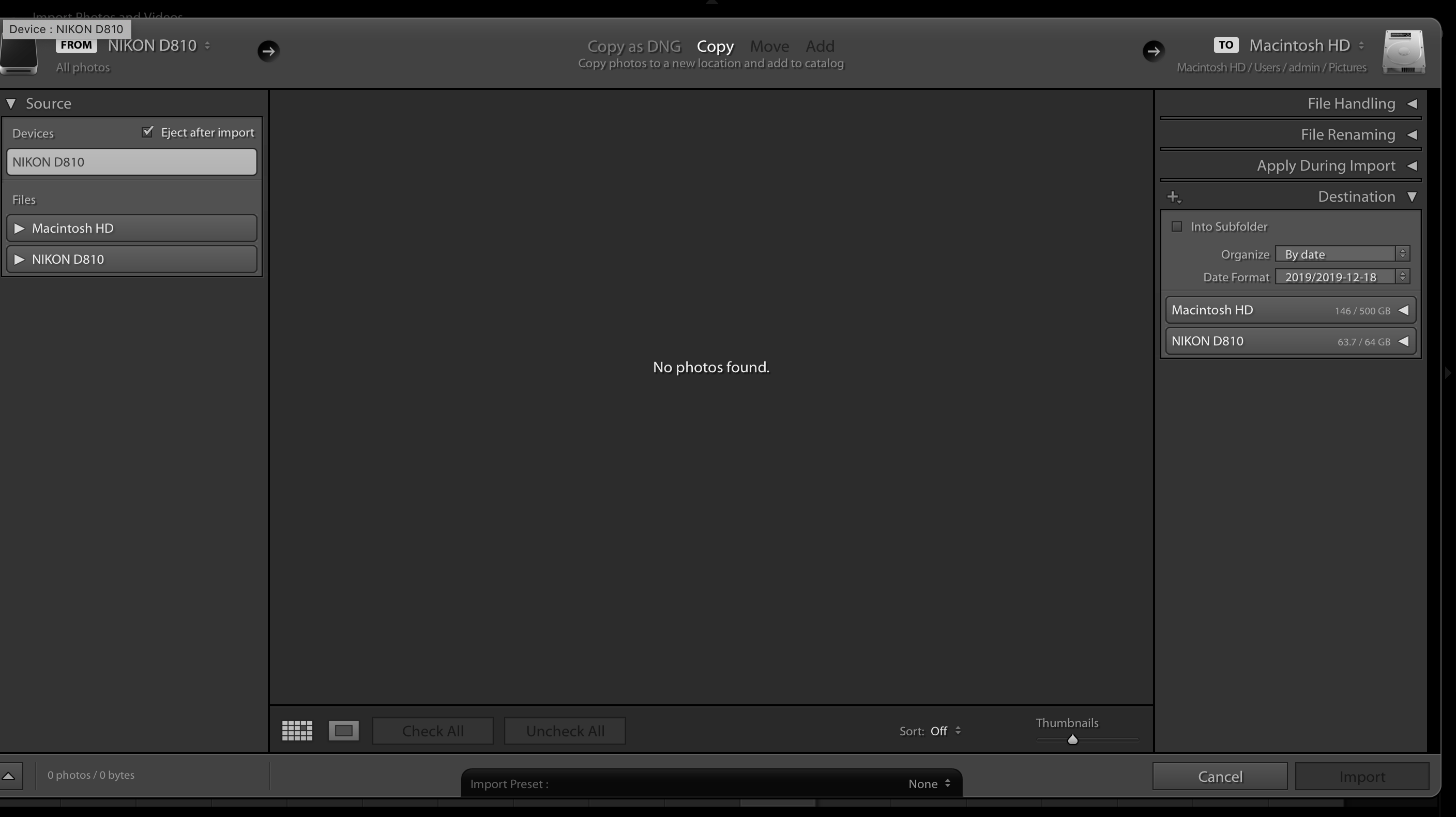 Import issues Lightroom - Adobe Community - 10807580