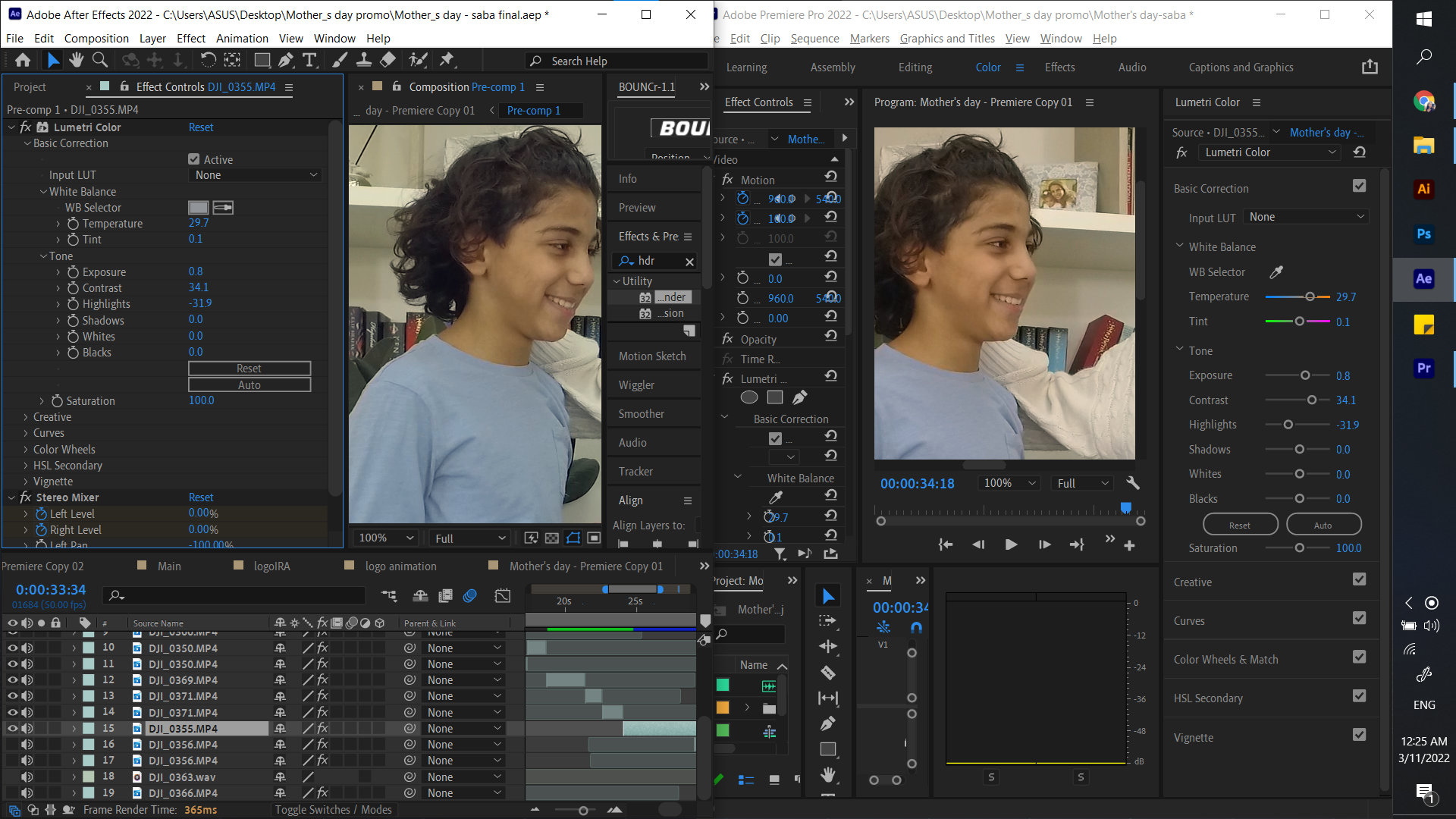 Lumetri Color in AE from Premier using dynamic lin... - Adobe Community ...