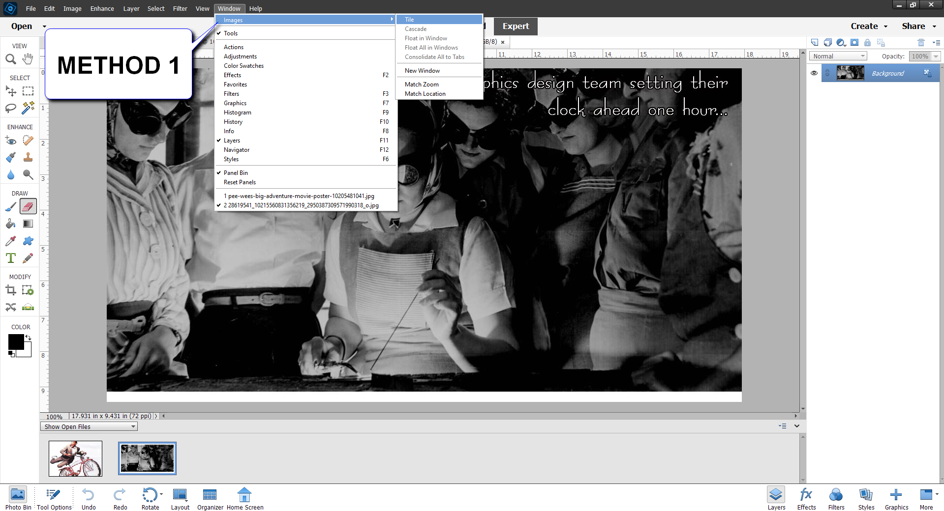 adobe elements dans fenêtres séparées - Adobe Community - 12806381