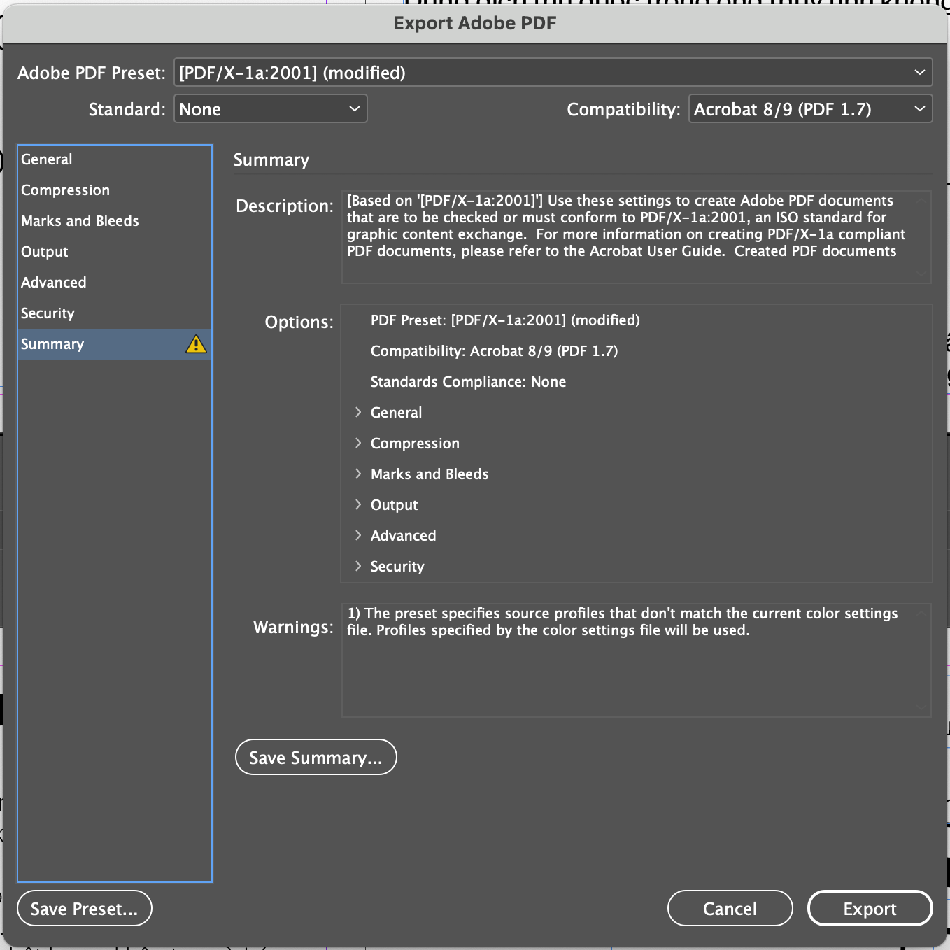 Solved: InDesign Export Error - Adobe Product Community - 12811930