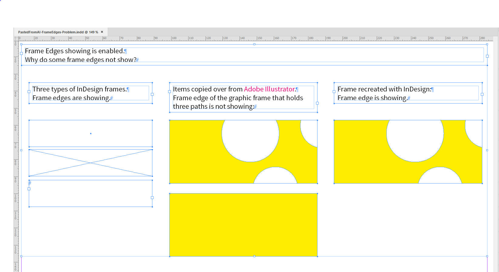 Solved I Cannot See Frames In InDesign Newest CC Adobe Community