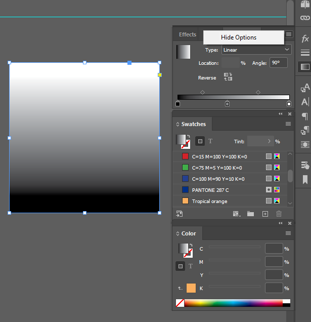 Solved: InDesign Gradient Tool Only Black and White - Adobe Product ...