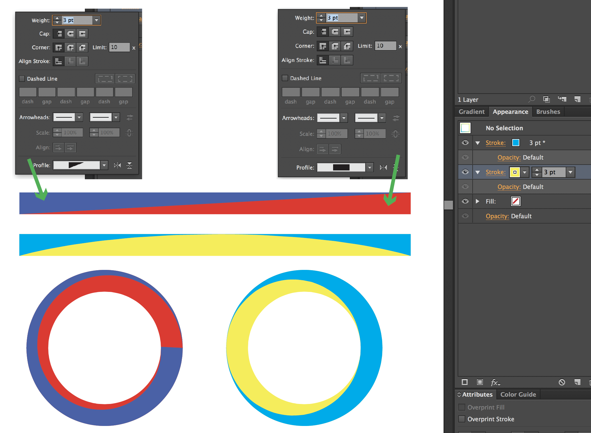 Solved Bend Two Merging Shapes Around A Circle Adobe Community