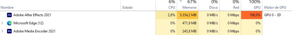 AE task 100% GPU (Task Manager) while rendering in... - Adobe Product ...