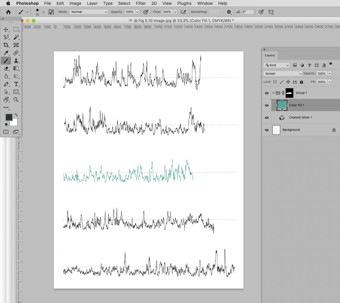 Coloring lines in a complex B & W line chart? - Adobe Support Community ...