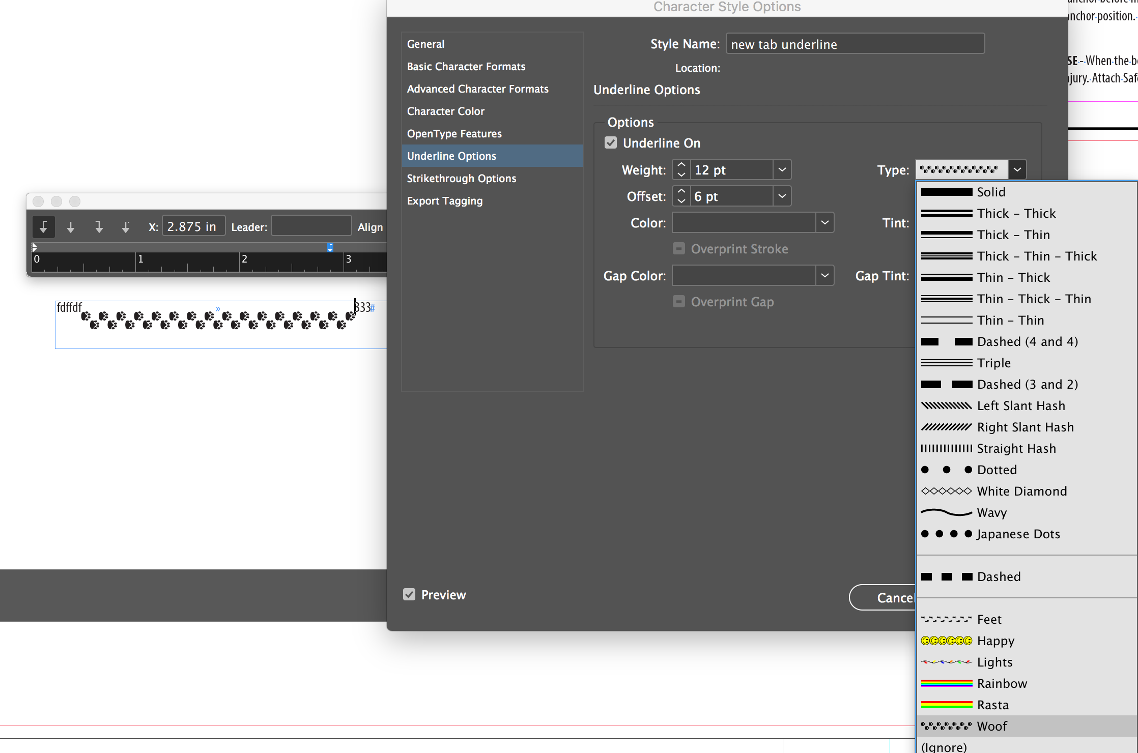 Leader in Tabs - Adobe Support Community - 10619010