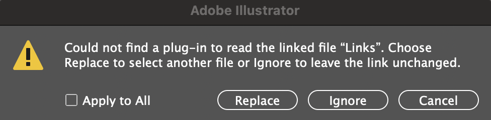 Illustrator cannot find plug-in to read the linked... - Adobe Product ...