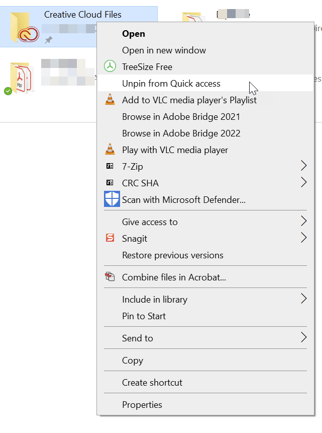 Solved Remove The Creative Cloud Files Folder From File Adobe