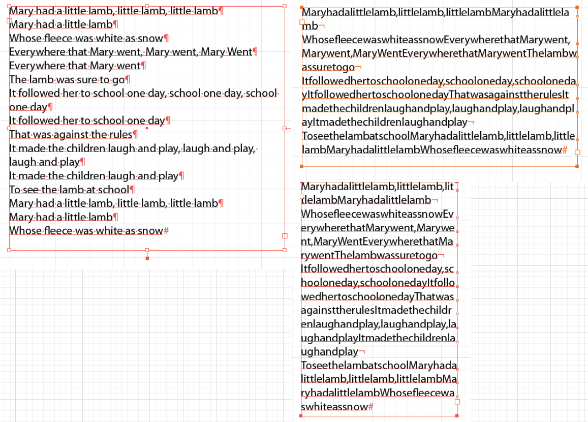How do I force text without spaces to show in text... - Adobe Community - 12868750
