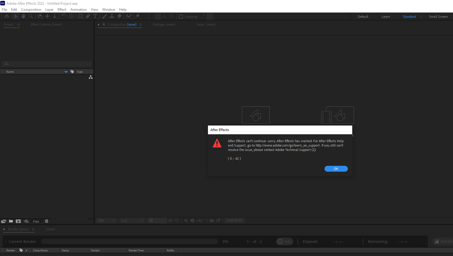 Αfters Effects crashes and closes right after laun... - Adobe Product ...