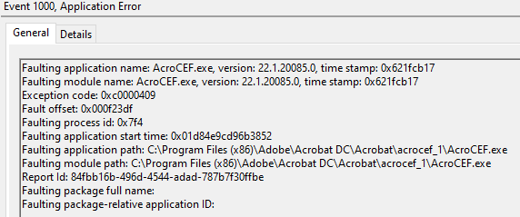 Adobe Acrobat Pro DC randomly closing/crashing - Adobe Community - 12828954