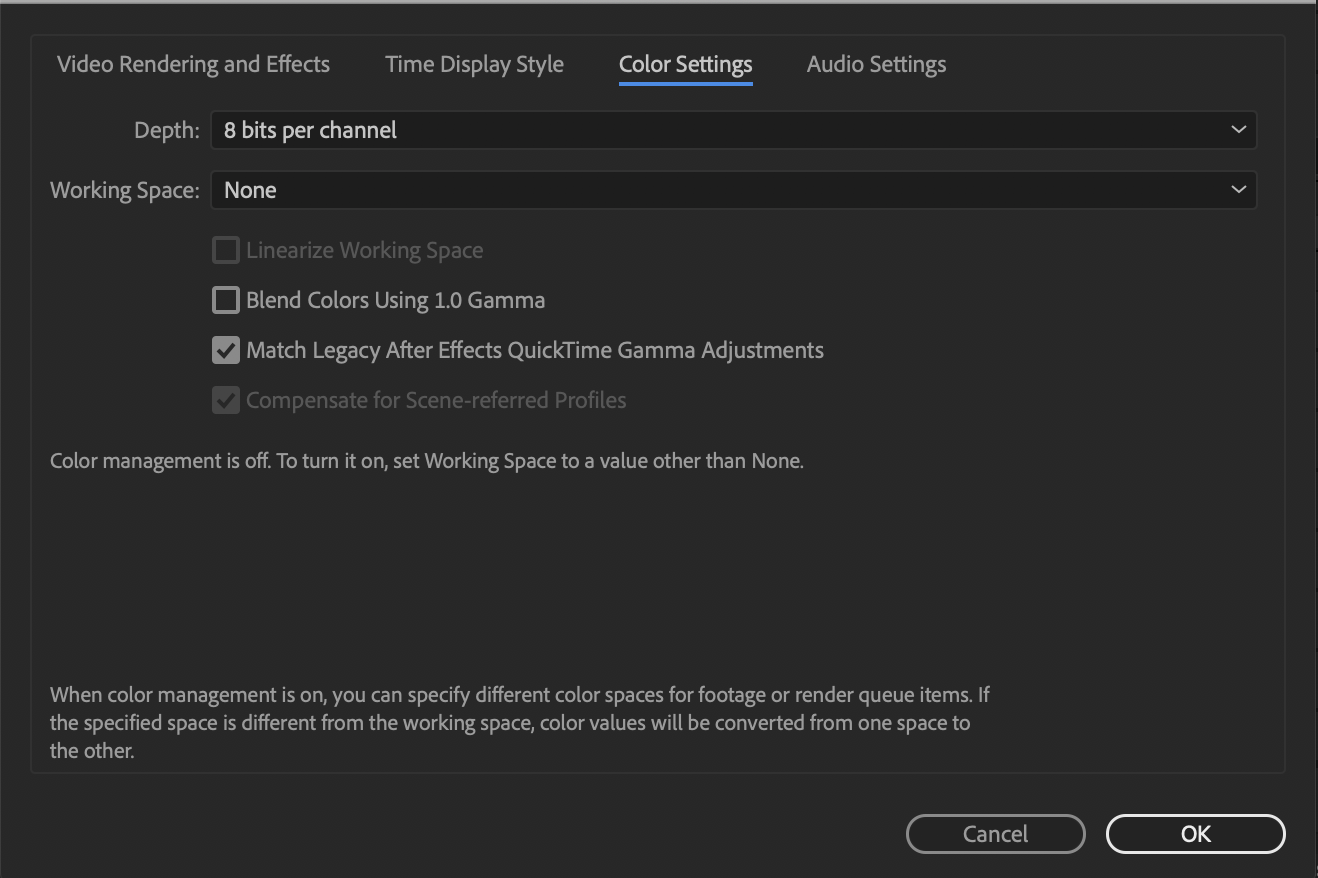 washed out colors on After Effects - Adobe Community - 10818890