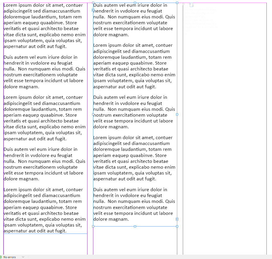 Turn columns into separate text frames - Adobe Product Community - 12884907