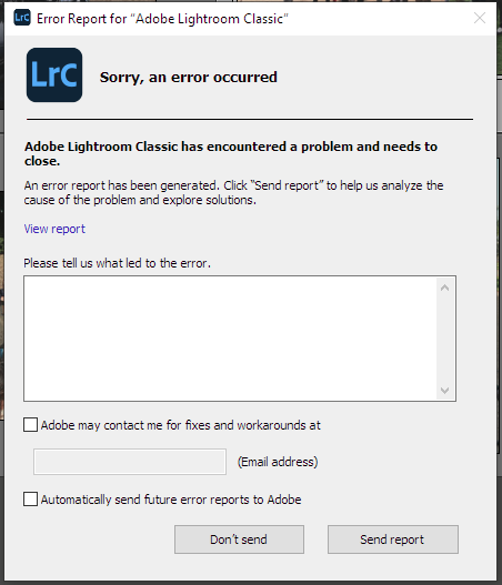 Lightroom Classic won't start after update - Adobe Community - 12534544