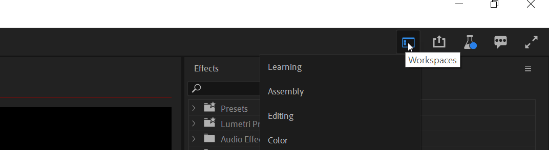Workspace - Adobe Support Community - 12891571