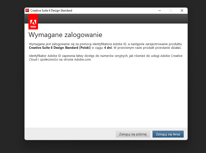 Adobe Design Standard CS6 - problem with access - Adobe Community ...