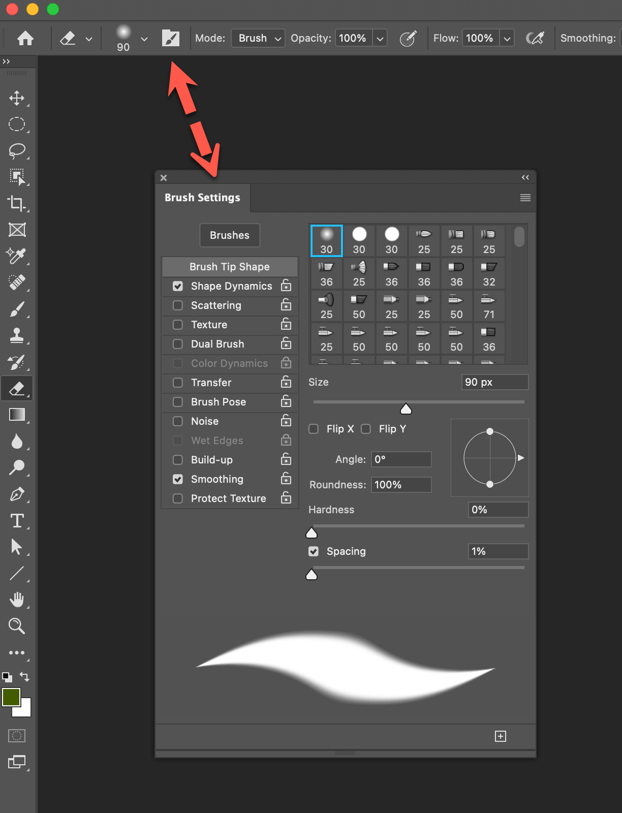 Eraser tool doesn't fill cursor shape on laptop - Adobe Community ...