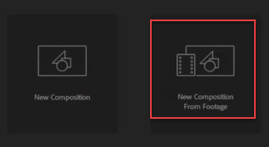 New Composition & New Composition From Footage - Adobe Product ...