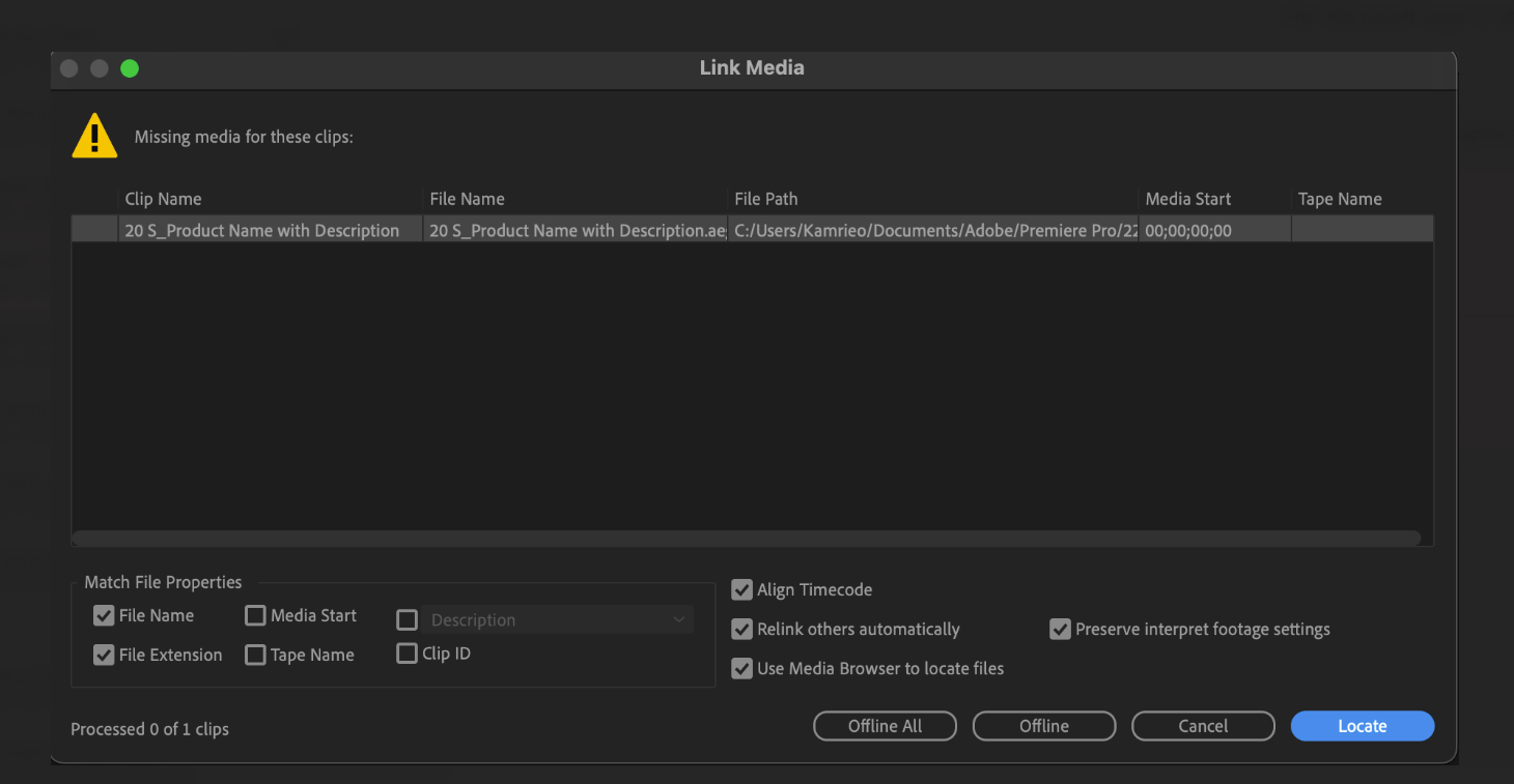 Solved: Missing Media from Premiere Pro Template - Adobe Product Community - 12924147