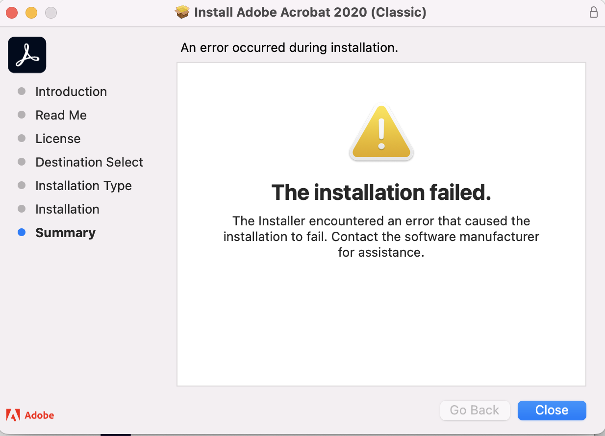 Acrobat Pro 2020 installation problem - Adobe Product Community - 12941755