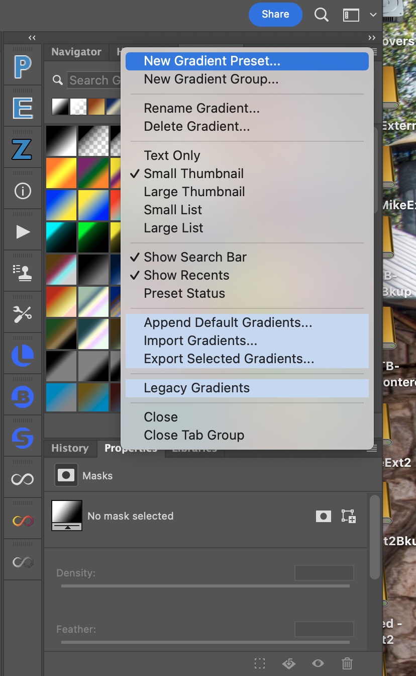 How do I set the default gradient type (Radial, li... - Adobe Product ...