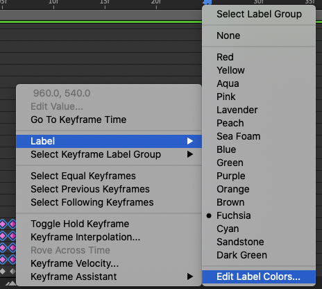 Updates to Keyframe Color Labels - Adobe Product Community - 12941519
