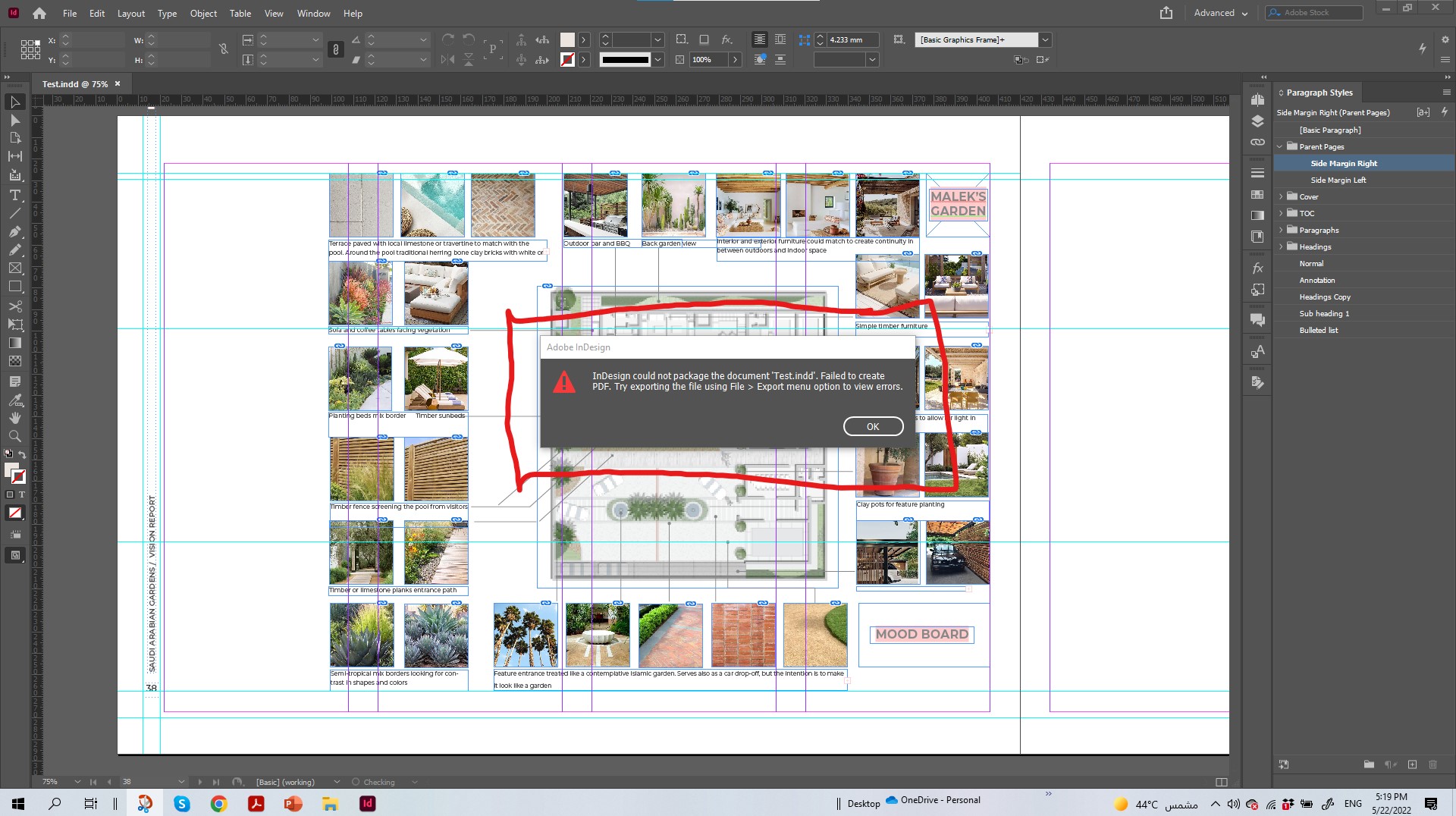 Error Exporting InDesign to a pdf - Adobe Support Community - 12958272