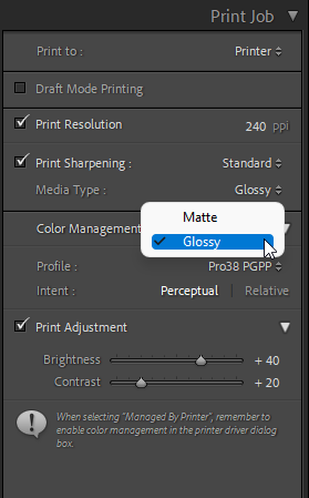 Paper choices for printing in Lightroom classic - Adobe Product ...