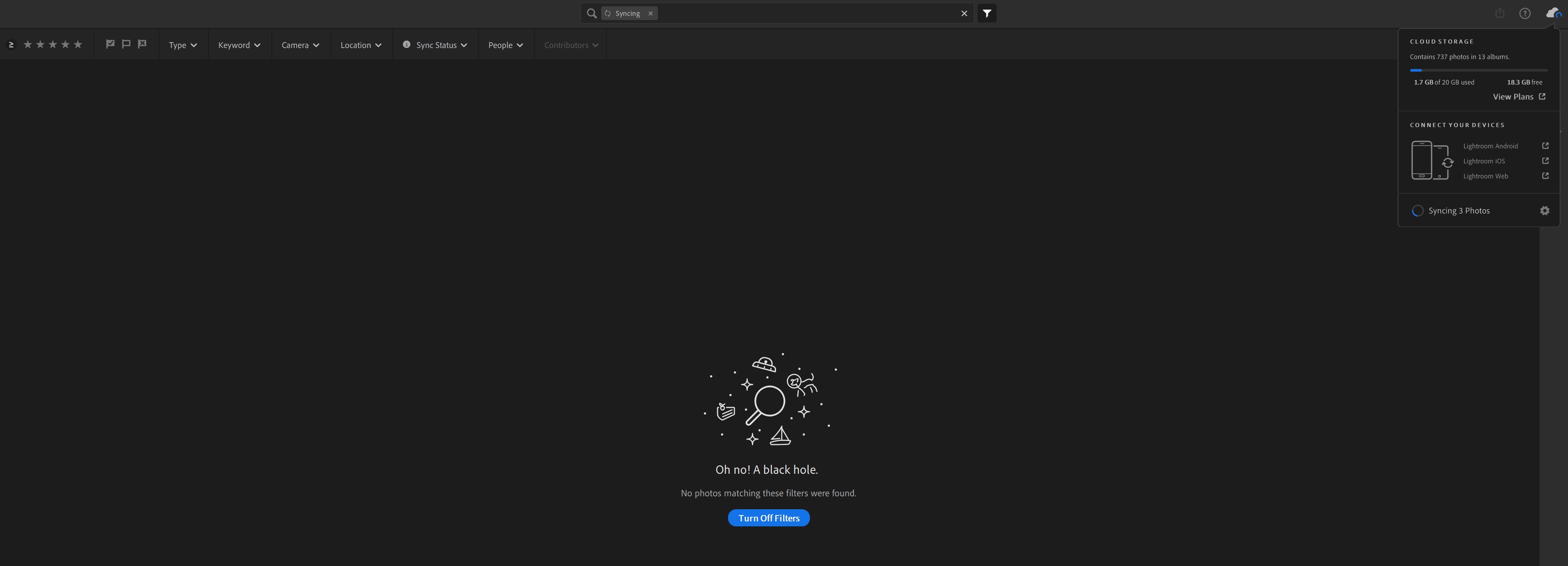 Unknown files stuck in pending sync status Lightro... - Adobe Community ...
