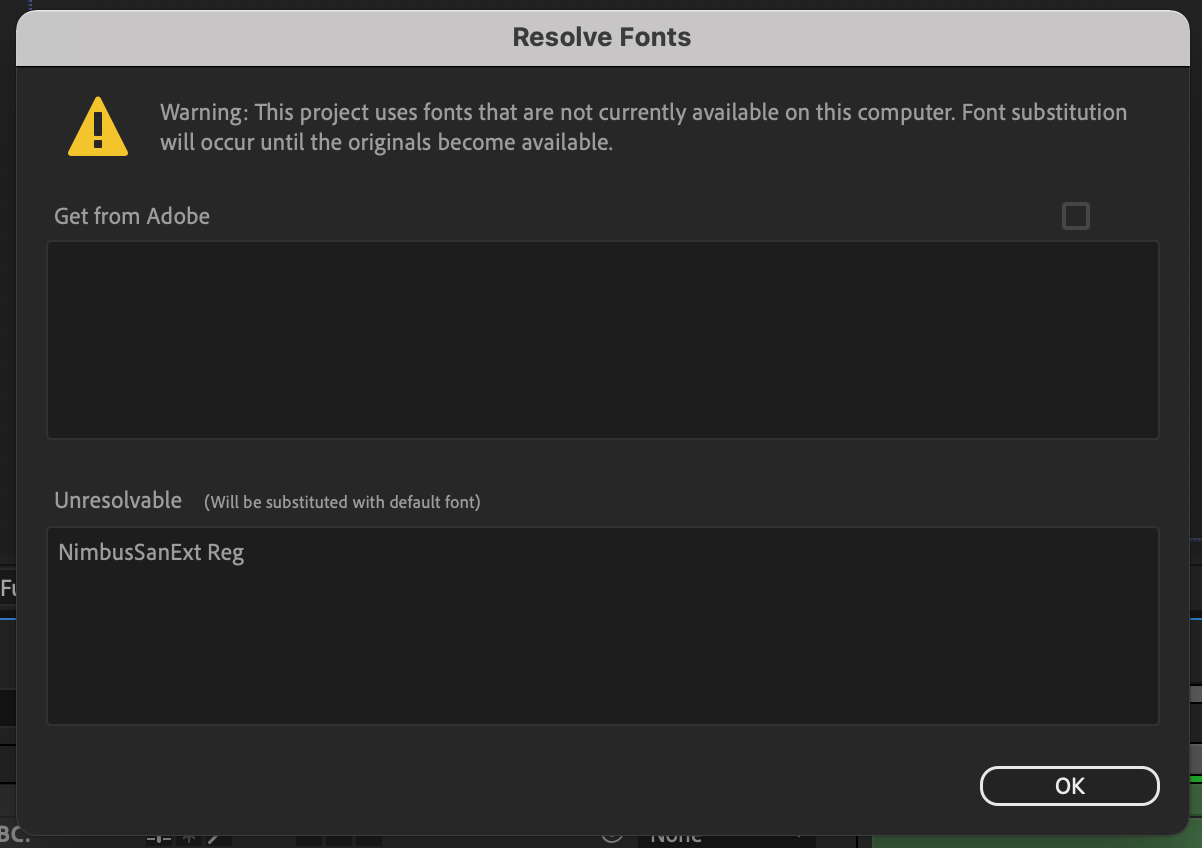 Installed fonts no longer available in After Effec... - Adobe Community - 12976646