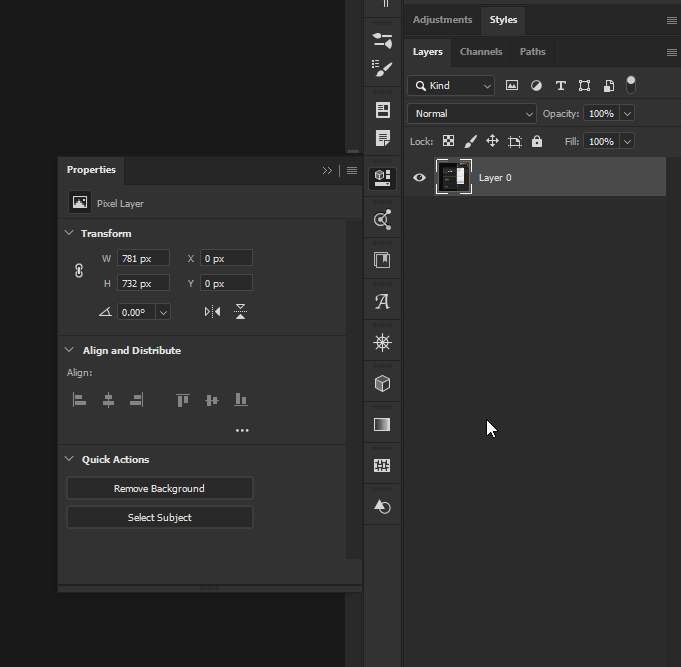 Solved: Remove Background doesn't appear in the Quick Acti... - Adobe ...