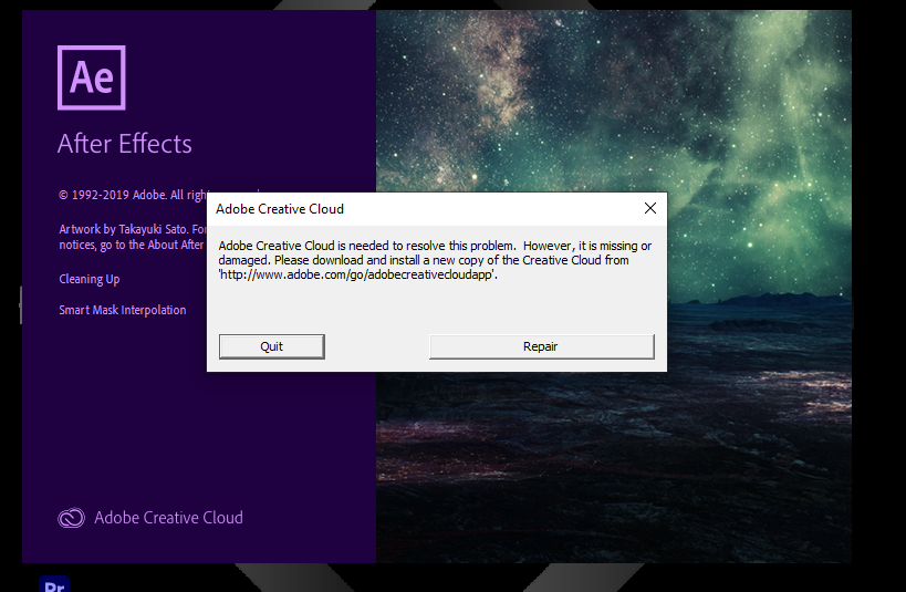 After effects not get started or support - Adobe Community - 12984739