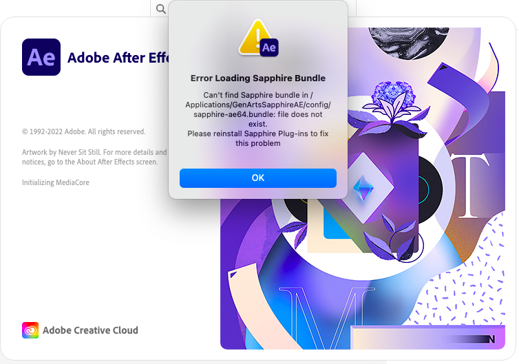 After Effects Error on Startup - Adobe Community - 12990624