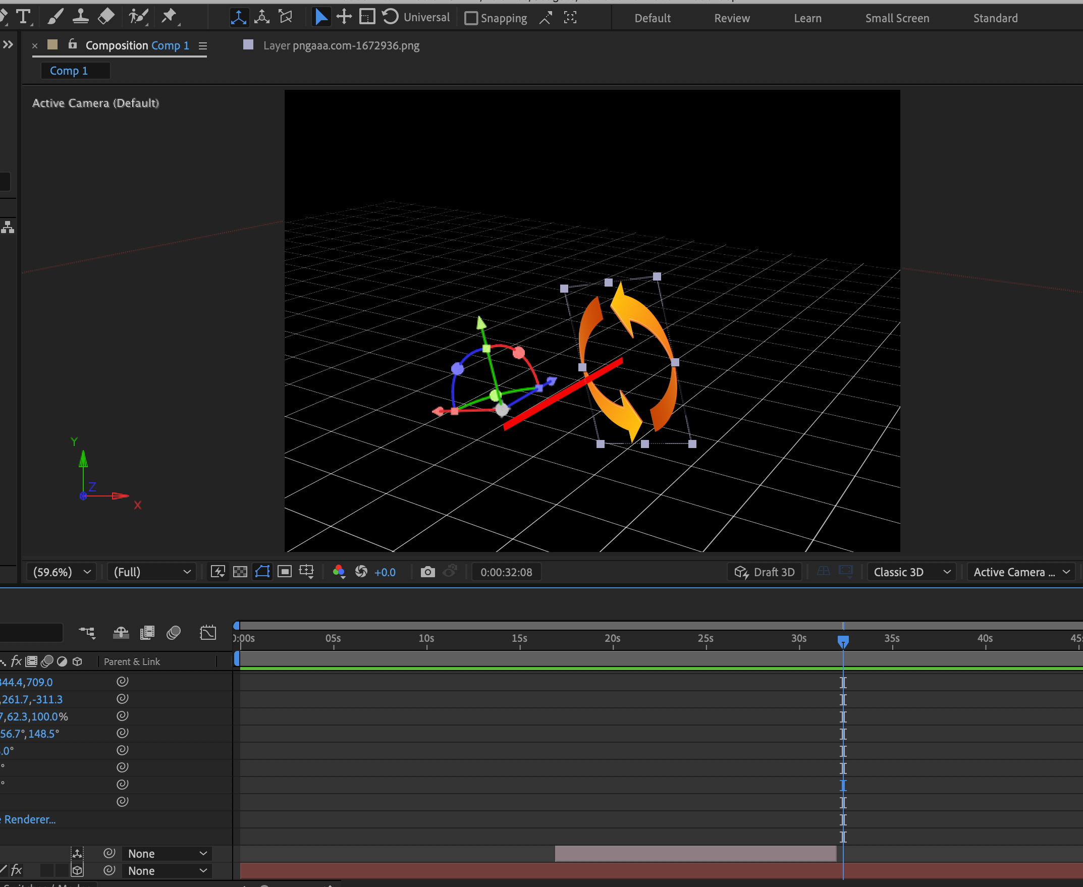 Spinning object not working! - Adobe Support Community - 13008599
