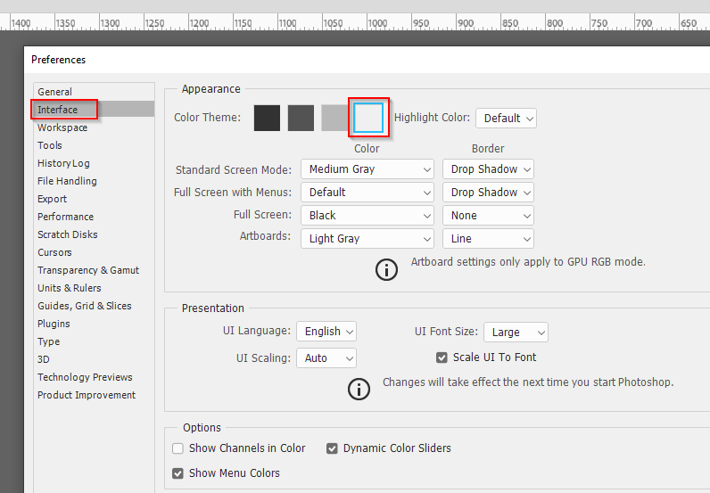 Customize the color and appearance of the Ruler in... - Adobe Community ...
