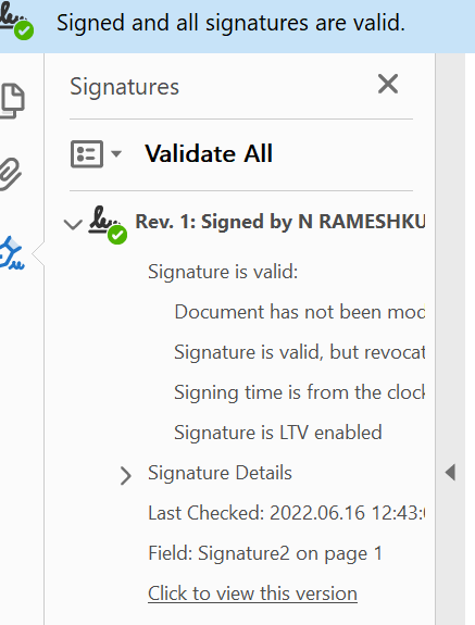 Solved: Green tick mark not showing in Digital signature - Adobe ...