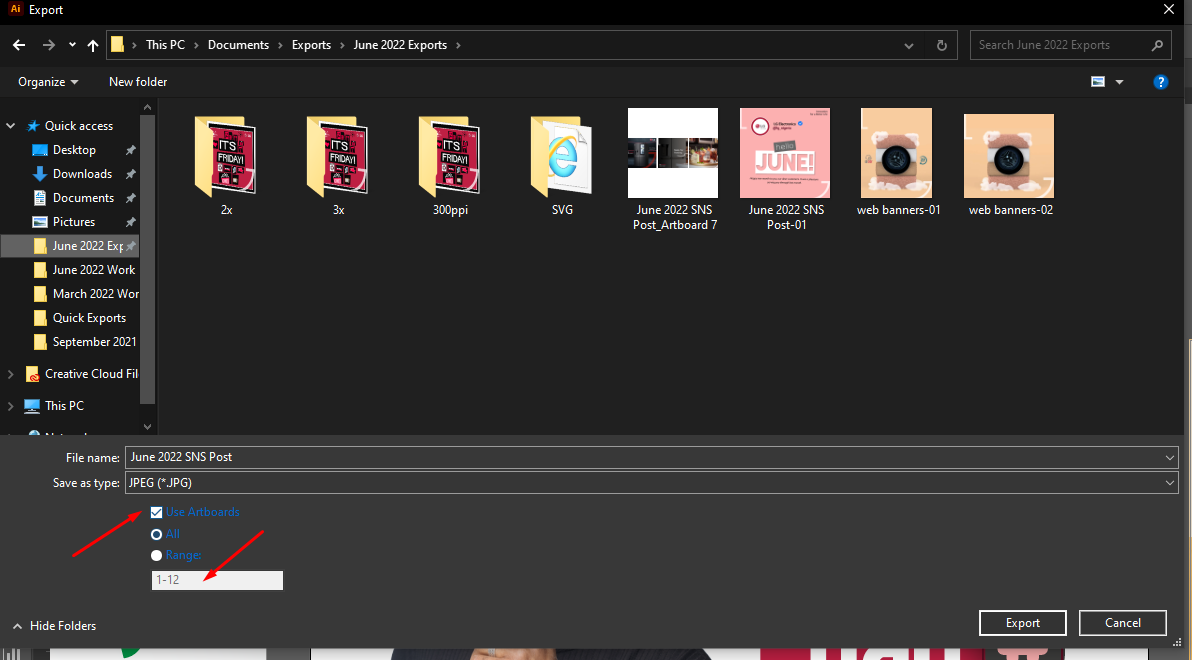 Illustrator export issue - Adobe Support Community - 13003453