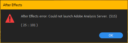 Problem with Camera Tracker. After Effects error: ... - Adobe Product ...