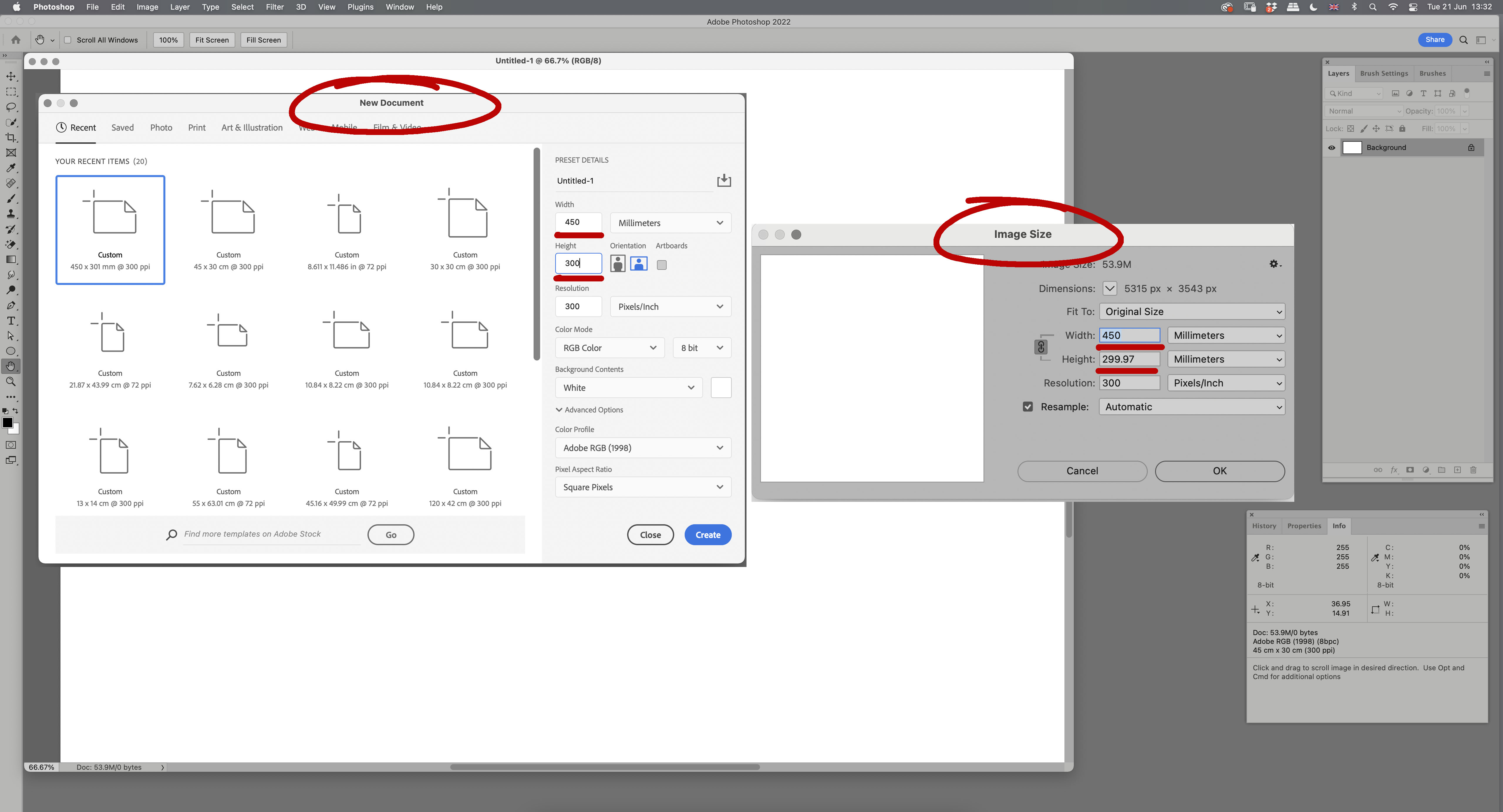 Solved New Document Dimensions Not The Same As Image Size Adobe