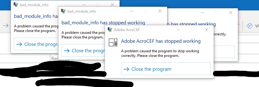 AcroCEF crashing on latest version - Adobe Product Community - 13023645