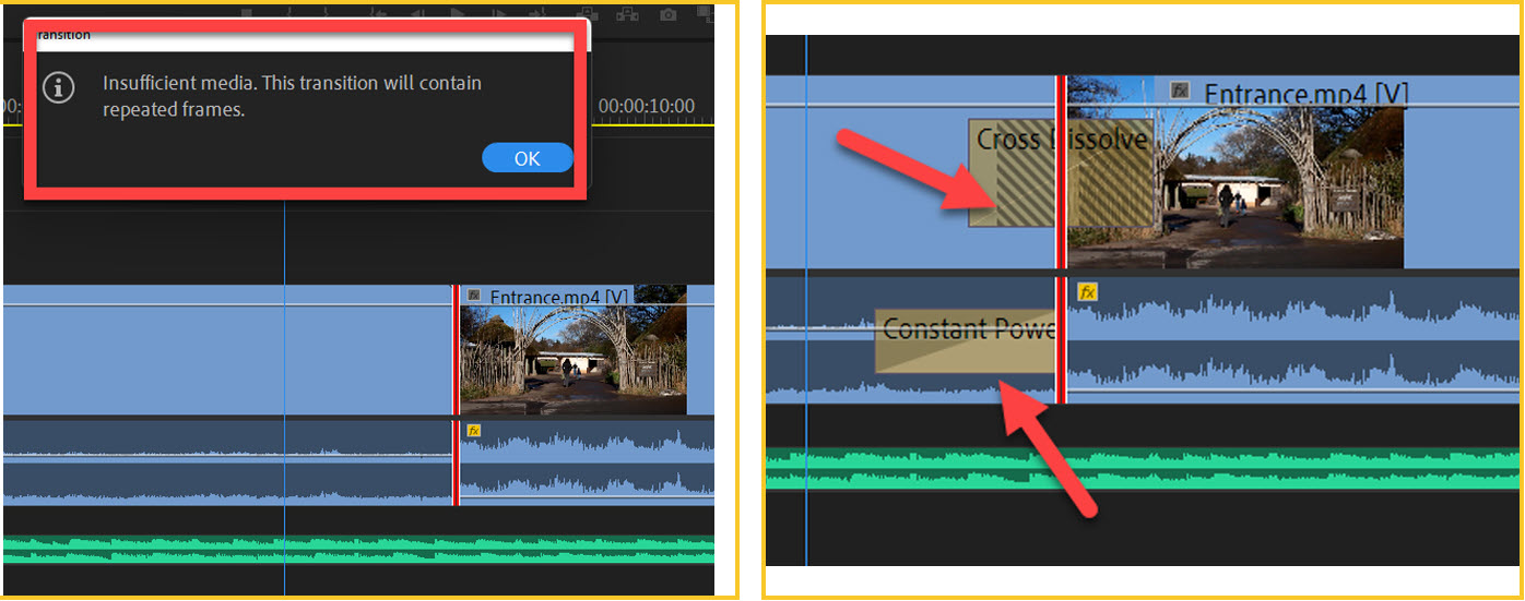 Solved: Transition issues - Adobe Community - 13025996