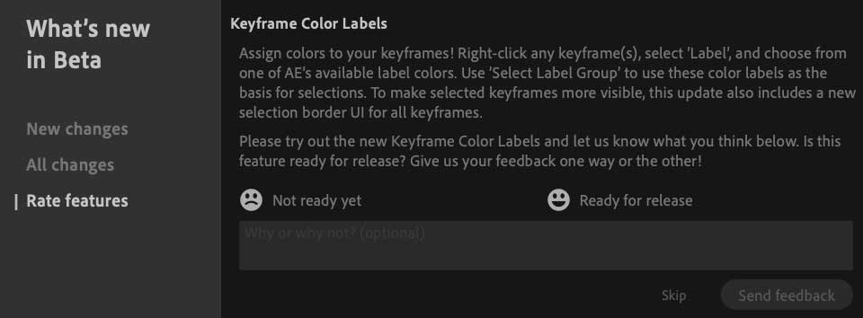 Are Keyframe Color Labels ready to ship? - Adobe Product Community ...
